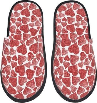 Generic Pantoufle Maison Imprim&eacute; De Coeurs Hiver Chaussures Chaudes Portative Hiver Pantoufles Confortable Chaudes Pantoufles Pour Maison Chambre H&ocirc;tels L