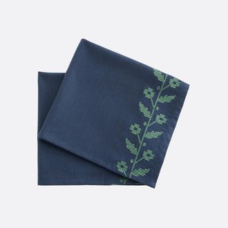 La Redoute Interieurs Lot De 2 Serviettes De Table En Coton Lav&eacute; Auvray