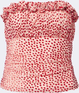 Poss&eacute; Top bustier Elise &agrave; pois