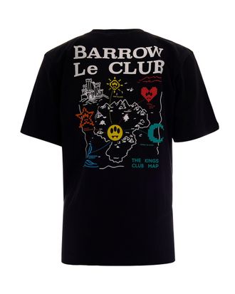 Barrow Mens T-Shirt Le Club Black Cotton T-Shirts And Polos