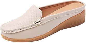 Generic Chaussures compens&eacute;es l&eacute;g&egrave;res &agrave; enfiler pour femme - Couleur unie - Respirantes - Polyvalentes - &Eacute;l&eacute;gantes - Confortables - D&eacute;contract&eacute;es - Loisirs en