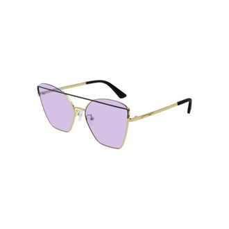 Alexander McQueen Mq0163S 005 Sonnenbrille - - Accessories - Damen - Gelb - 57 MM