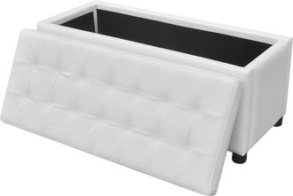 Generic Aufbewahrungshocker, Kunstleder Schwarz, Beistelltisch, Extra Sitzgelegenheit, Verstecktes Fach, Leicht zu reinigen, Luxuriöses Erscheinungsbild, Stab