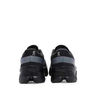 On Running Womens Sneakers Cloudmonster Black Mesh Fabric Trainers