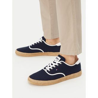 Tommy Hilfiger Espadrilles Tommy Hilfiger Th Hi Vulc Core Jutte Canvas FM0FM05872 Dunkelblau