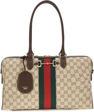 Gucci Paparazzo Web-Streifen Tote Bag - - Bags - Damen - Beige - ONE SIZE