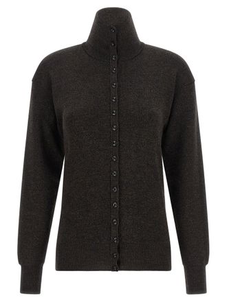 Christophe Lemaire Pure Merino Wool Cardigan - Charcoal