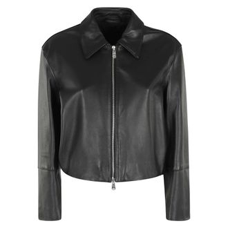 Dondup Femme, Vestes, Noir, Taille: 38 FR Giacca Regular in Nappa