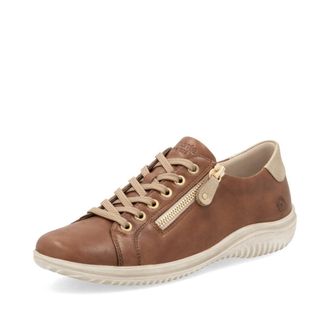 Remonte Damen Low-Top Sneaker D1E03, Frauen Halbschuhe,lose Einlage,Laufschuhe,schn&uuml;rschuhe,schn&uuml;rer,stra&szlig;enschuhe,Turnschuhe,braun Kombi (24),43 EU