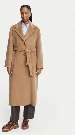 Max Mara Wollmantel Bronte 2625016112 Hellbraun Regular Fit