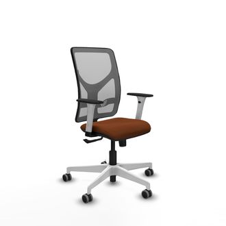 Piqueras y Crespo Stuhl mit Lendenwirbelverstellung, mit wei&szlig;en und schwarzen Armlehnen, ausgestattet mit 3 Positionen und Schneideschaum, mit Rollen von 65 mm, Parkett