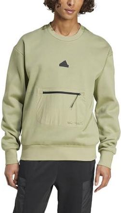 adidas Sweat polaire City Escape pour homme, Vert tente, M