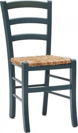 Les Tendances Chaise en bois de h&ecirc;tre et paille Naturalia - Lot de 2-Vert olive