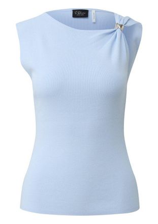 s.Oliver Rundhalspullover Strickpullunder Feinstrick-Top mit Zierring am Tr&auml;ger