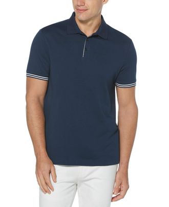 Perry Ellis Herren Icon Poloshirt Polohemd, Solid Ink Blue, Mittel
