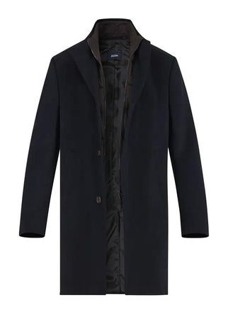Joop Herren Mantel blau unifarben