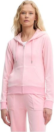 Juicy Couture Robertson Classic Velour Zip Sweat &agrave; capuche - Femme - Sweatshirts et sweats &agrave; capuche - Rose - Taille: 38 FR