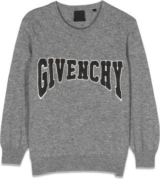 Givenchy Wool-Cashmere Crew Neck Sweater - Gray