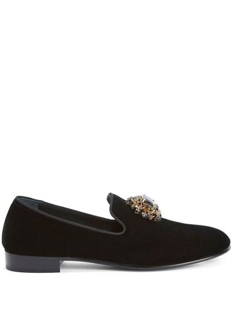 Giuseppe Zanotti mocassins Remye &agrave; ornements strass&eacute;s - Noir