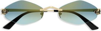 Cartier lunettes de soleil Panthere &agrave; monture g&eacute;om&eacute;trique - Or