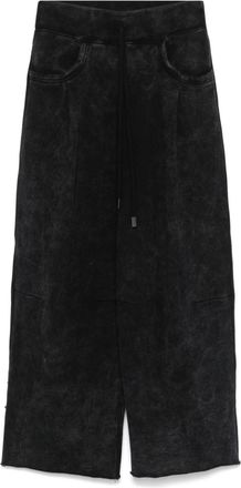 R13 Jogginghose im Cropped-Design - Schwarz