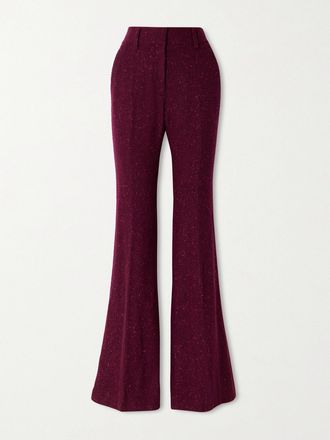 Gabriela Hearst Rhein Schlaghose Aus Einer Woll-kaschmirmischung - Burgunder