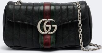 Gucci Schultertasche GG Marmont Small aus Leder