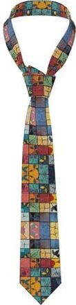 Generic Cravate Homme Impression De Carreaux Color&eacute;s Cravate De Mariage Doux Confortable DAffaires Cravatte, Pour Mariage, DAffaires, F&ecirc;te