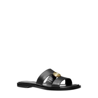 Michael Kors Sandales plates Erin en cuir de vache