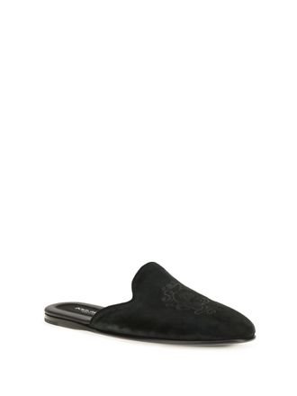 Dolce & Gabbana Mens Calfskin Leather Mules Nero Sandal