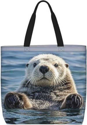 Generic Loutres De Mer Sac Fourre-Tout L&eacute;ger Tote Bag Grand Sac A Main Femmes Pour Travail Shopping Universit&eacute;