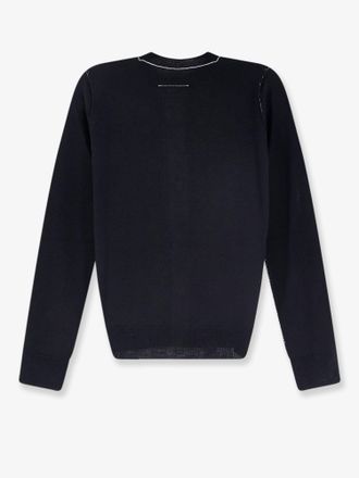 Maison Margiela Womens Cardigan Wool-Blend Black Virgin Wool Sweater