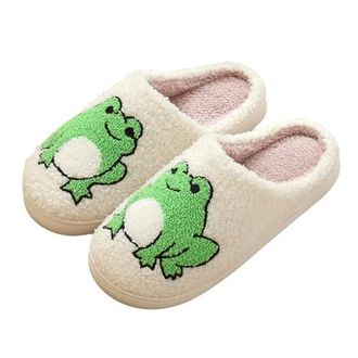 Generic Pantoufles en forme danimal pour femme et homme - Chaussures dint&eacute;rieur brod&eacute;es - Confortables - En mousse &agrave; m&eacute;moire de forme - Semelle antid&eacute;rapante 