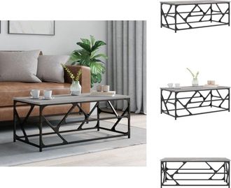 vidaXL Couchtisch Grau Sonoma 100x50x40 cm Holzwerkstoff - Couchtisch - Wohnzimmerstil - Grau - Holzwerkstoff - Metall