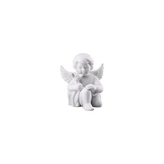 Rosenthal Engel mit Bambi Figur, 5,1 x 5 x H 6 cm, Porzellan Weiss-matt, inkl. Geschenkbox
