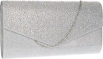 Swankyswans Femme Montary Paillettes Strass enveloppe dembrayage Sac dembrayage - argent - Argenté