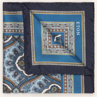 Eton Einstecktuch Aus Seide blau