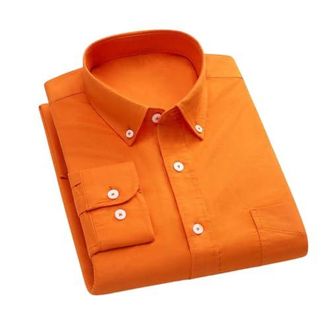 Generic Chemise &agrave; manches longues pour homme, coupe classique, poche simple, coupe ajust&eacute;e, haut d&eacute;contract&eacute;, tissu Oxford doux et solide pour le bureau, C282