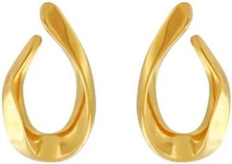Dansk Copenhagen Goldenes V-Form Wasserdichtes Statement Ohrring - - Accessories - Damen - Gelb - ONE SIZE