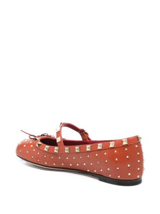 Valentino Garavani Rockstud Ballet Flat - Orange