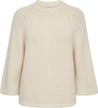 Freequent Strickpullover LULU 3/4-Arm mit Wolle und Stretch