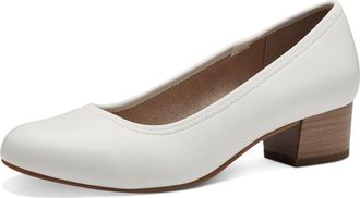 Jana Damen Pumps mit Blockabsatz Vegan, Weiß (White), 40 EU