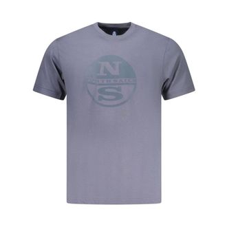 North Sails Homme, Tops, Bleu, Taille: 2XL T-shirt en coton &agrave; col rond