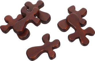 Aboofan 6 Stück Teiliges Holzkreuz Rustikale Handliche Gebetskreuze aus Robustem Holz Leicht und Tragbar für Religiöse Zeremonien Persönliche Andacht und Spir