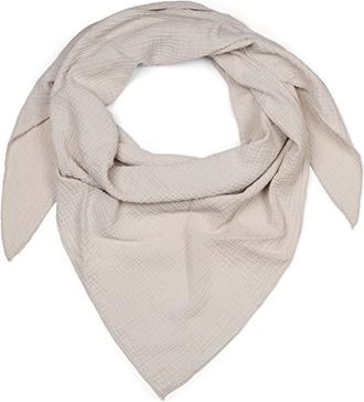 styleBREAKER foulard triangle en mousseline pour femme en 100% coton | foulard uni doux et léger pour femme | écharpe stylée pour toutes les saisons - Fabriqué en 