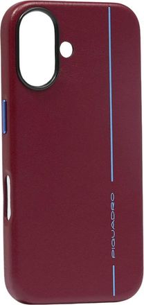 Piquadro unisex, Accessoires, Rouge, Taille: ONE Size Étui en cuir pour iPhone 16 avec écran 6,1