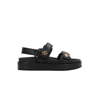 Tory Burch Schwarze flache Ledersandalen - - Shoes - Damen - Schwarzk - 38 EU