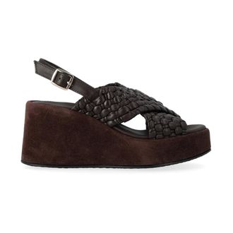 Pons Quintana Femme, Chaussures, Brun, Taille: 38 EU Sandale compens&eacute;e Camilla