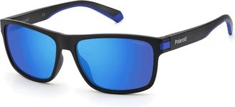 Polaroid Homme, Accessoires, Noir, Taille: 58 MM Lunettes de soleil rectangulaires