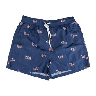 Kiton Homme, Maillots de bain, Bleu, Taille: S Swim Trunks Regular Fantasy